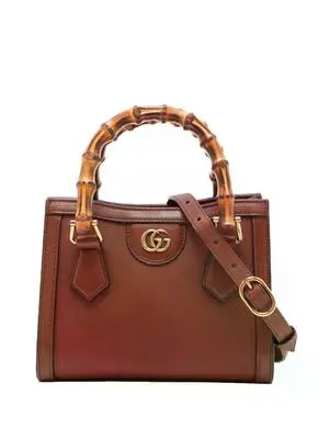 Gucci 2016-2026 Mini Calfskin Bamboo Diana Satchel - Brown