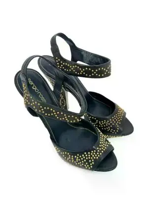 Sergio Rossi Gold Tone Sandals For Women