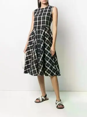 Woolrich Check Flared Midi Dress