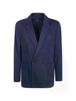 Giorgio Armani Double-breasted Ribbed Blazer