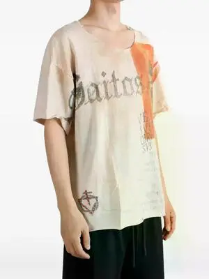 SAITOS 783 Anchor Graphic-print Distressed-effect T-shirt
