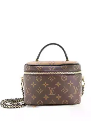 LOUIS VUITTON Reverse Monogram Canvas Pm Vanity Satchel - Brown