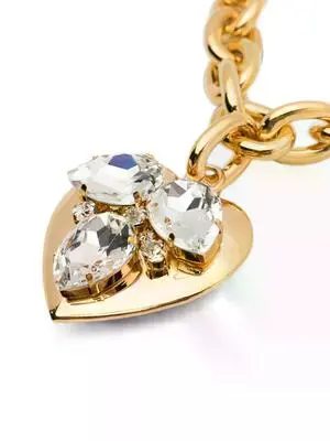 Alessandra Rich Embellished Heart Pendant Necklace