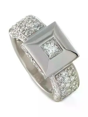 LB EXCLUSIVE 18k White Gold Diamond Ring - Silver