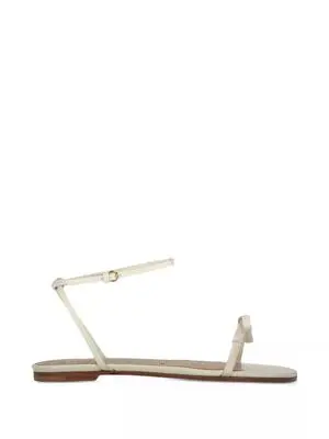 Red Valentino Bow-detail Buckle-fastening Sandals - Neutrals