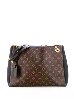 LOUIS VUITTON Surene Handbag Monogram Canvas With Leather Mm Shoulder Bag - Black