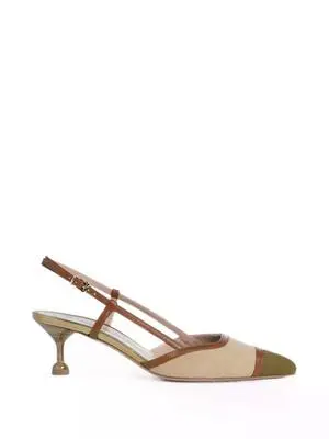 Roberto Festa Delfina Heeled Slingback Pumps - Neutrals