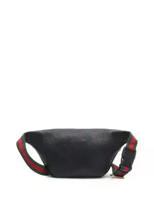 Gucci Grained Calfskin Web Logo Belt Bag