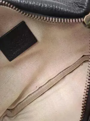 Gucci Grained Calfskin Web Logo Belt Bag