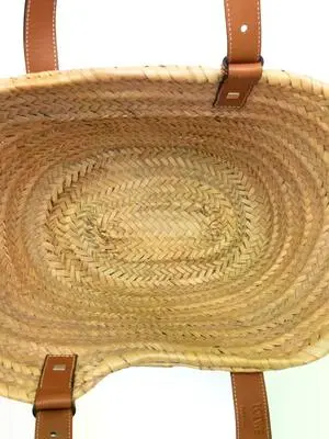 Loewe 2019 Medium Raffia Anagram Basket Tote Bag