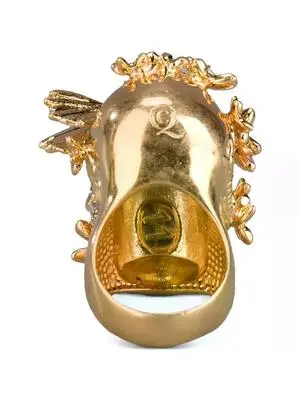 Alexander McQueen Embellished Skull Ring - Gold
