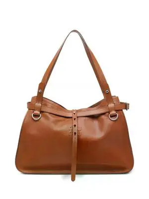 Miu Miu Leather Shoulder Bag With Detachable Pochette