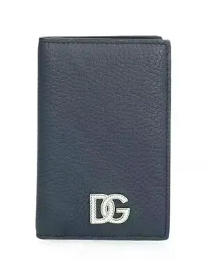Dolce & Gabbana Card Holder In Calfskin With Logo - Blue