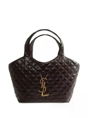 Saint Laurent Icare Diamond-quilted Leather Tote Bag
