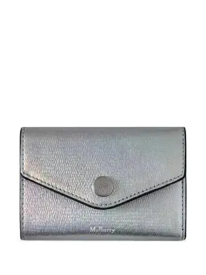 Mulberry Metallic Lizard-effect Wallet - Silver