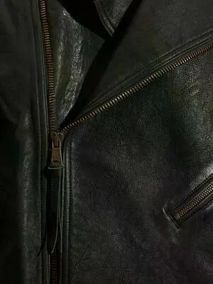 Balmain Belted Leather Biker Jacket
