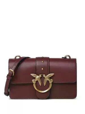 Pinko Small Love Bag One Leather Crossbody Bag - Red