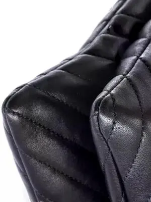 Saint Laurent Double Flap Bag Chevron Leather Shoulder Bag