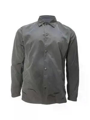 Theory Buttoned Shirt Nylon Jacket - Black