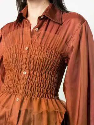 Viktor & Rolf Long-sleeve Smocked Shirt
