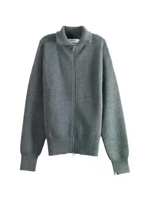 Extreme Cashmere Zip-up Long-sleeve Cardigan - Grey