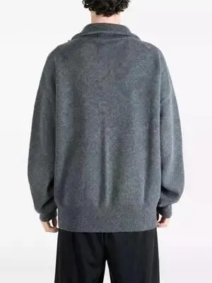 Extreme Cashmere Zip-up Long-sleeve Cashmere Cardigan - Grey