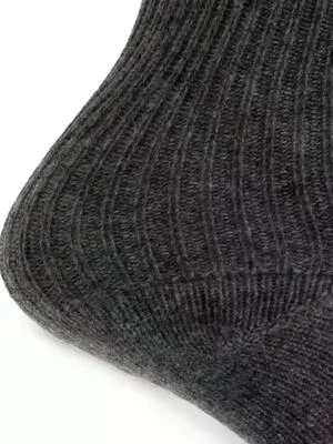LISA YANG Ribbed-knit Cashmere Socks