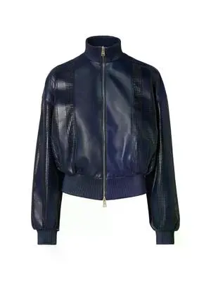 Fendi Perforated Nappa Leather Bomber Jacket