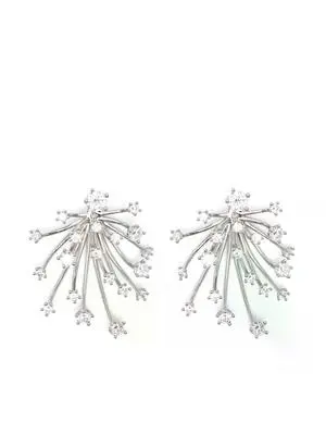 PANCONESI Crystal Embellished Earrings - Silver
