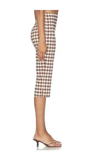 Majorelle Lake Capri Gingham Checks Trousers