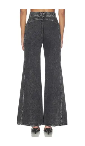 Veronica Beard Grant High Rise Wide Leg Jeans