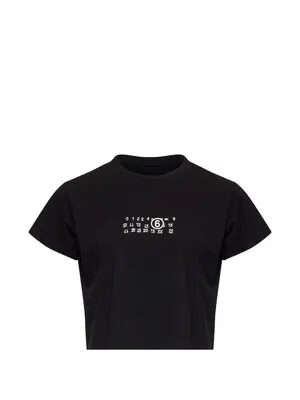 MAISON MARGIELA Logo Cotton T-shirt - Black