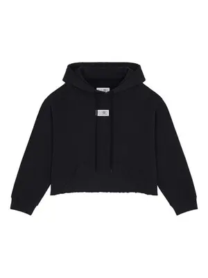 MAISON MARGIELA Logo Cotton Hoodie - Black