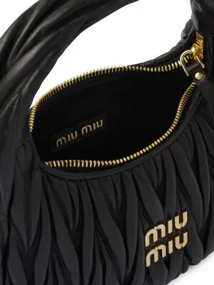 Miu Miu Wander Matelassé Leather Hobo Bag