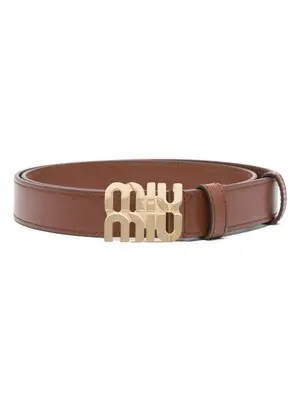 Miu Miu Leather Belt - Brown