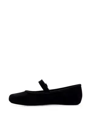 Melissa Soft Velvet-effect Buckle-fastening Ballet Flats