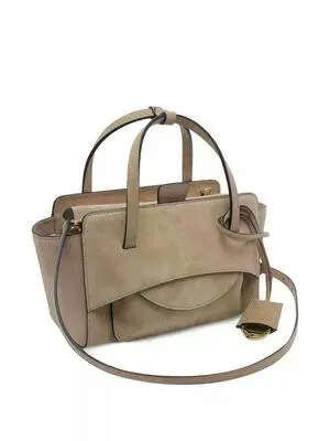 HIDESINS Small Flap Suede Tote Bag