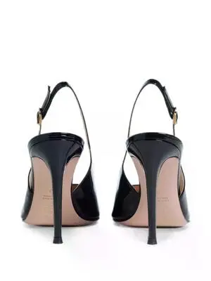 Roberto Festa Patent Leather Slingback Stiletto Heels