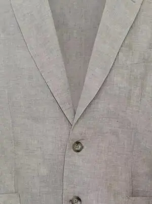 PATRICK ASSARAF Single-breasted Linen Chambray Blazer
