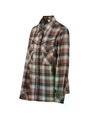 P.a.r.o.s.h Stud-embellished Checked Shirt
