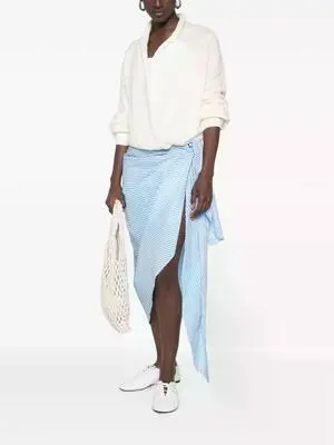 THE FRANKIE SHOP Striped Wrap Skirt