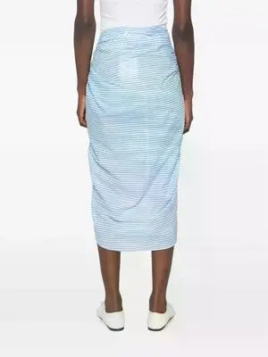 THE FRANKIE SHOP Striped Wrap Skirt