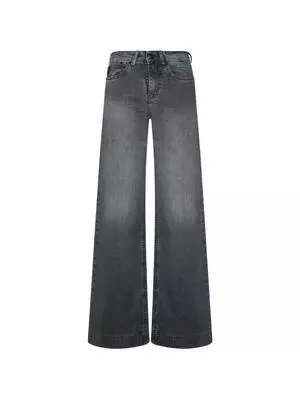 LOIS Faded Wide-leg Jeans - Grey
