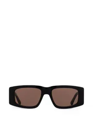 AMI Paris De Coeur Rectangle-frame Sunglasses - Black