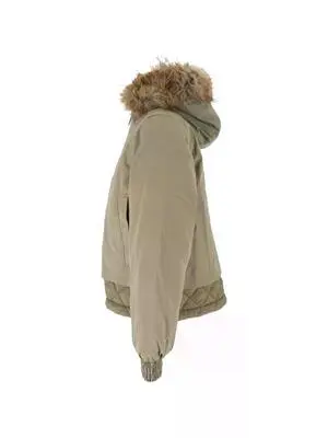 K-WAY Faux-fur Trimmed Hooded Puffer Jacket