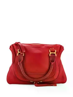 Chloé Marcie Leather Medium Satchel - Red