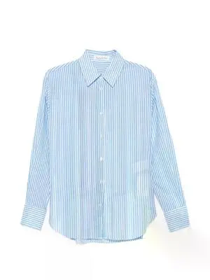 THE FRANKIE SHOP Peri Vertical-stripe Shirt - Blue