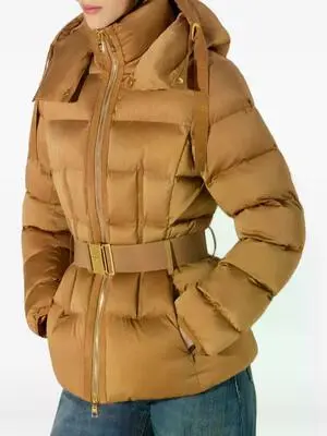 Elisabetta Franchi Down Jacket In Voile Fabric
