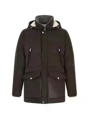 Brunello Cucinelli Quilted Hooded Parka - Brown