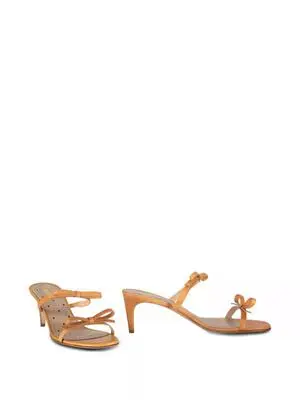 Red Valentino Bow Detail Leather Sandals - Brown